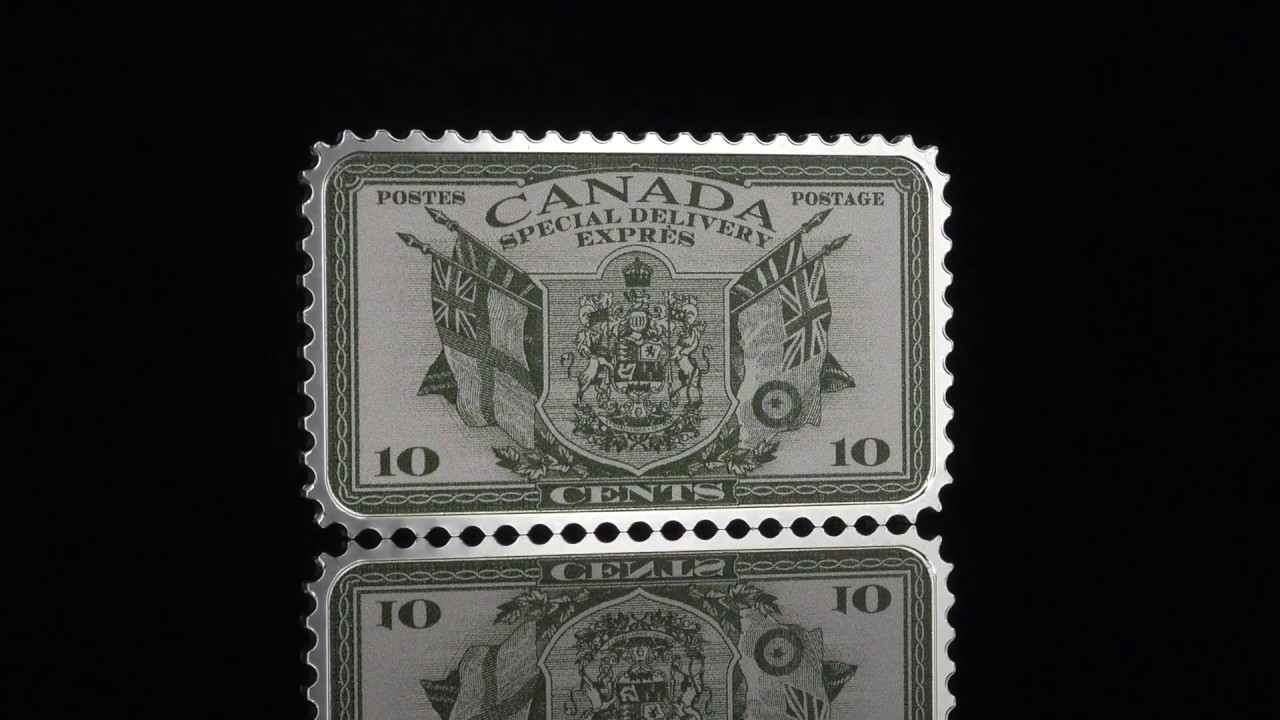 Pure Silver Coin - Canada’s Historical Stamps: Coat of Arms and Flags ...