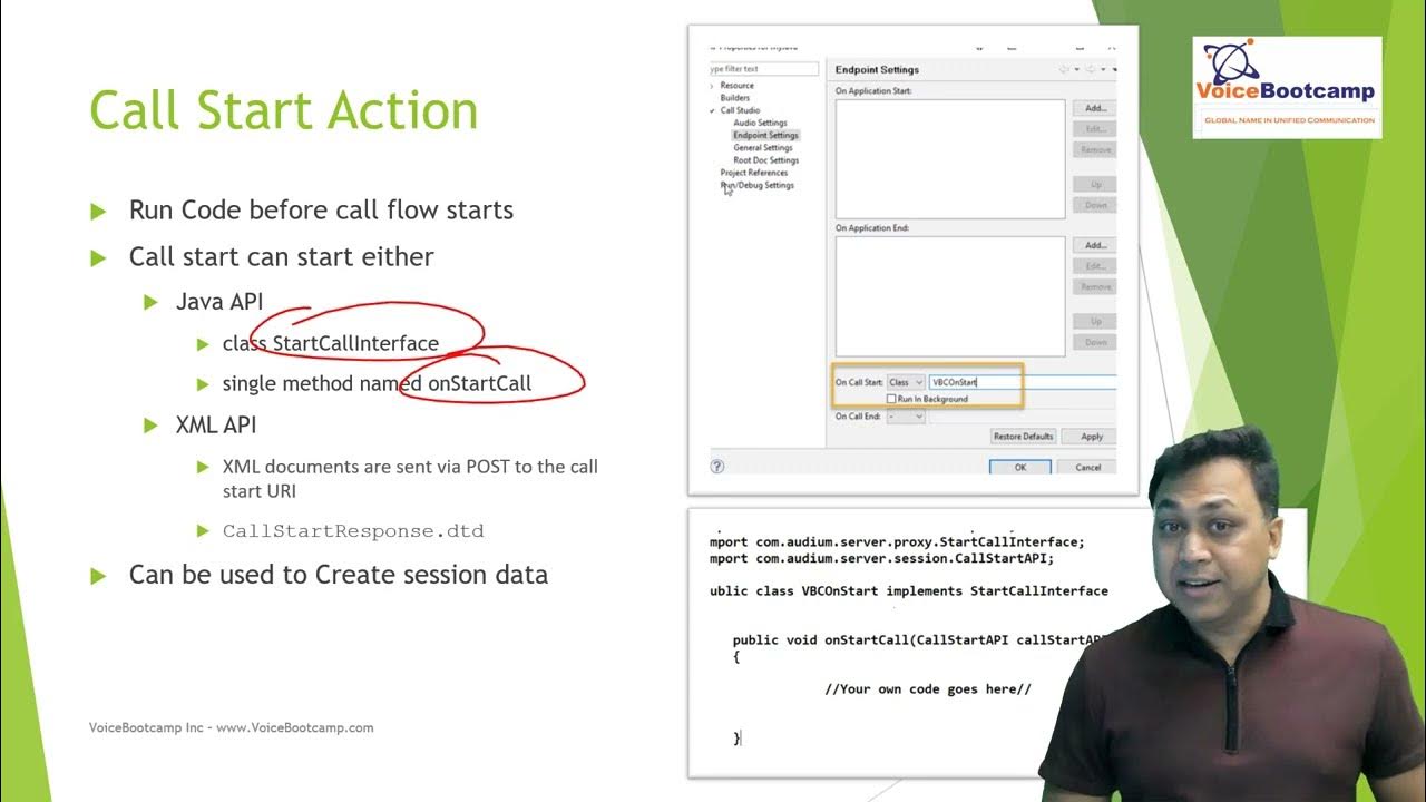 VoiceBootcamp - Cisco CVP Scripting - Cisco CVP Java Class - Call Start Action and Call End ...