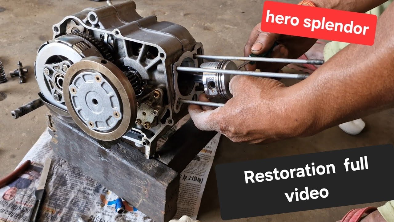 hero splendor plus ka restoration || full engine work || - YouTube