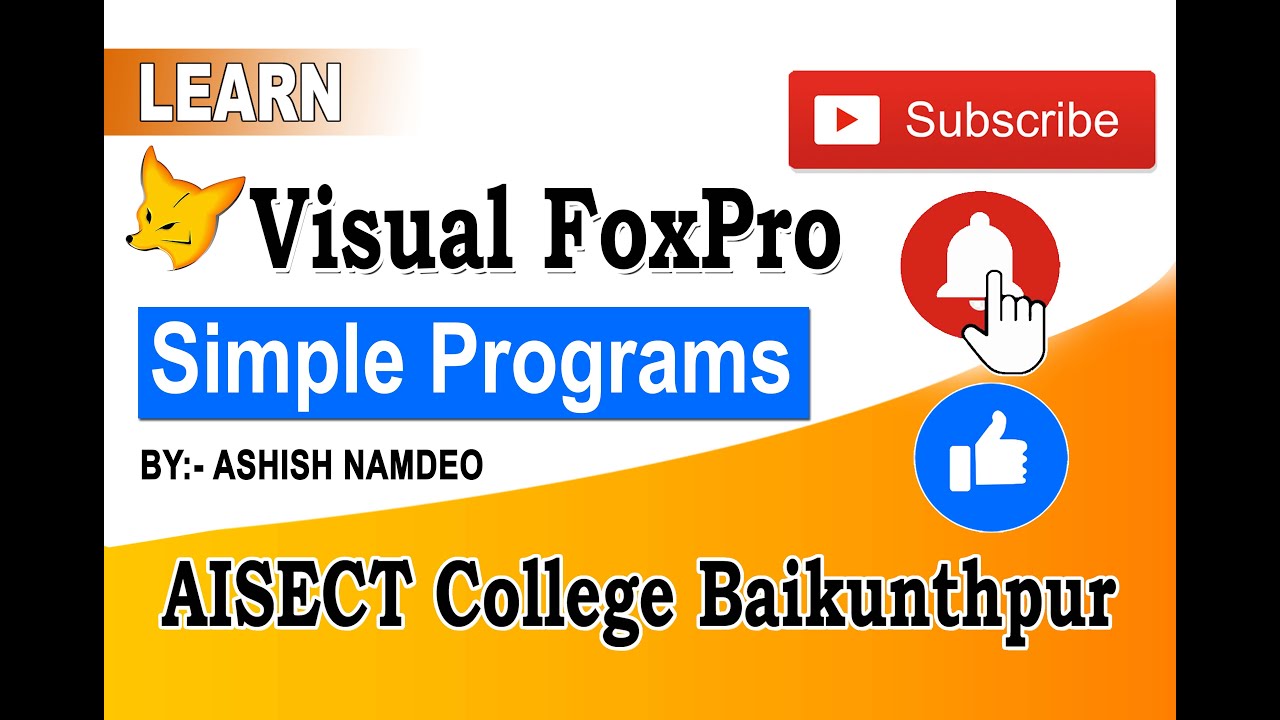 FoxPro Simple Programs - YouTube