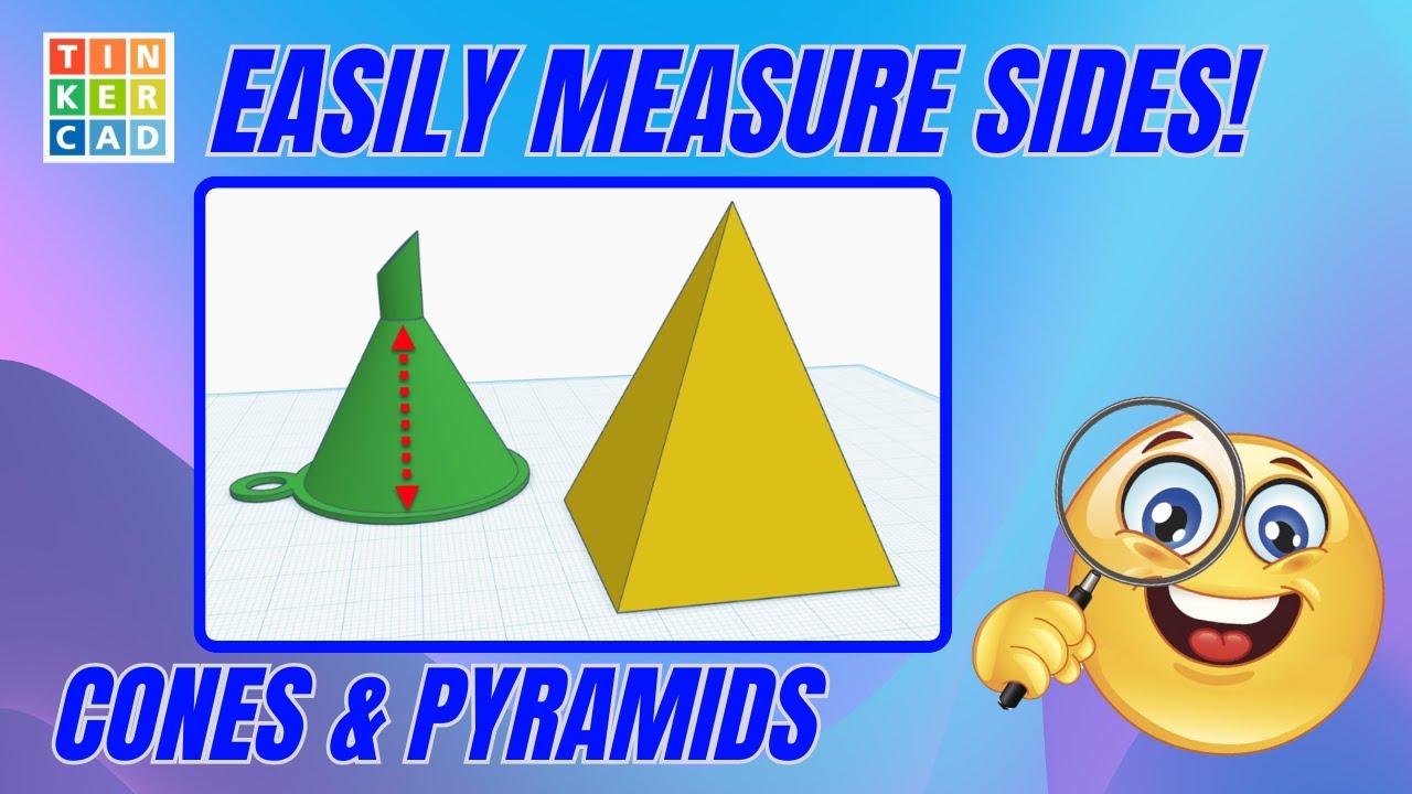 Easily Measure the Sides of Cones & Pyramids in Tinkercad! - YouTube