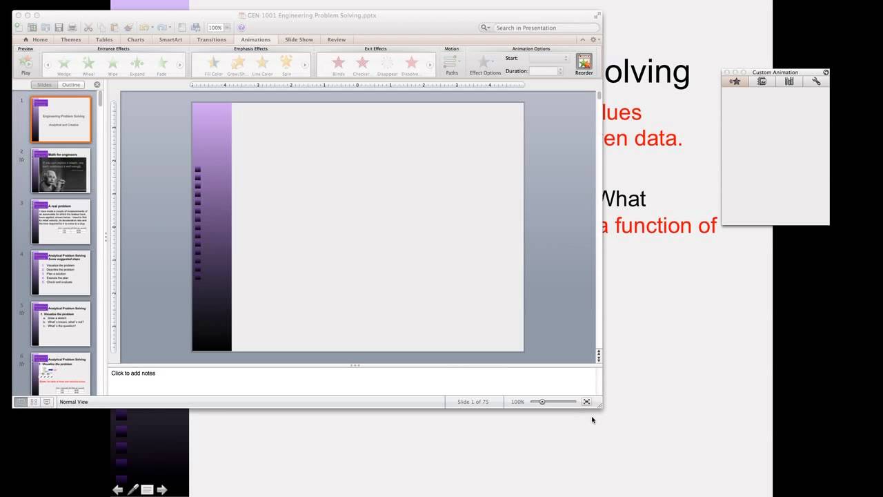 GEN 1001 Problem Solving 1 - YouTube