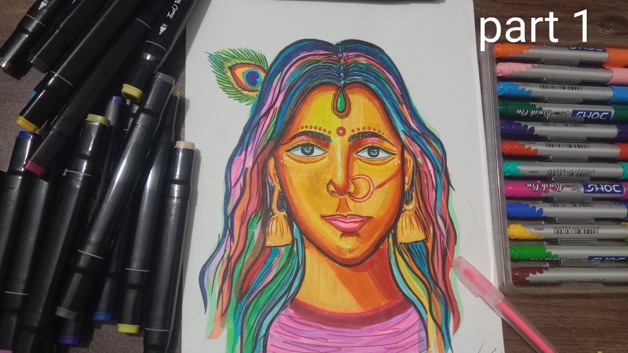 Radha Rani drawing | Radha drawing with pencil ️ easy step by step ...