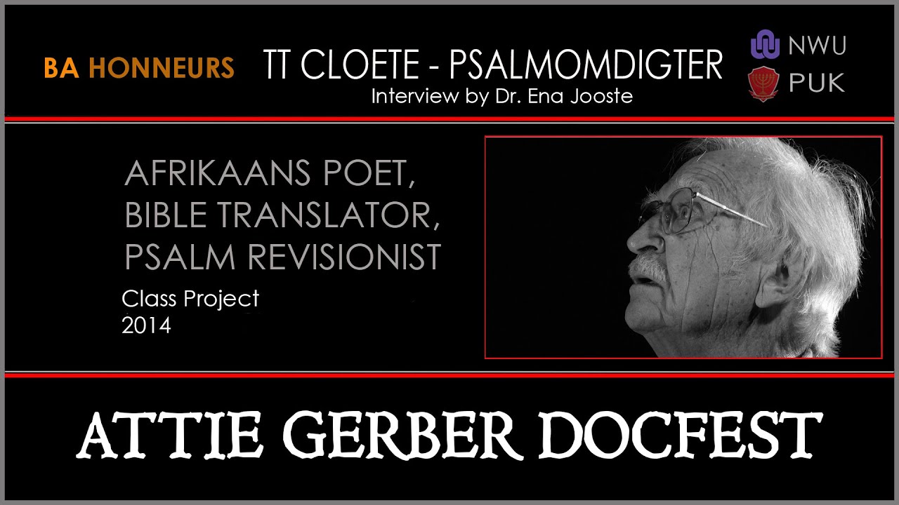 TT CLOETE -PSALMOMDIGTER - YouTube