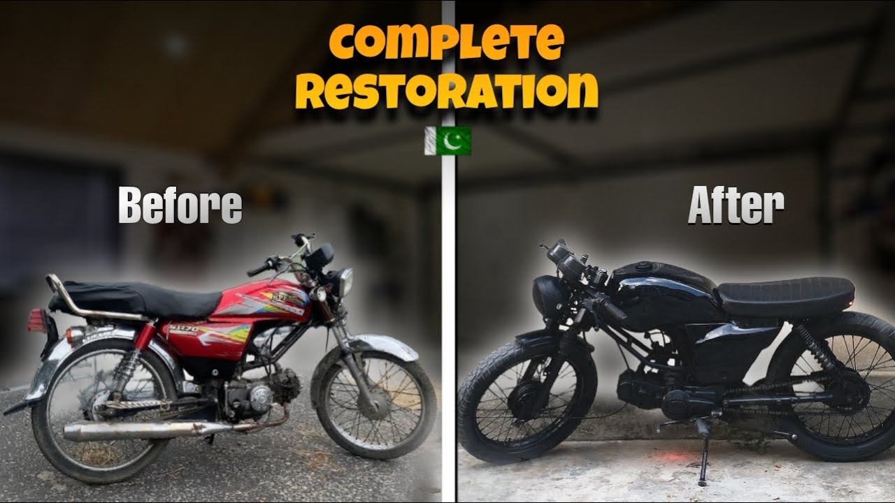 Cd 70 Bike Restoration & Modification into CafeRacer - YouTube