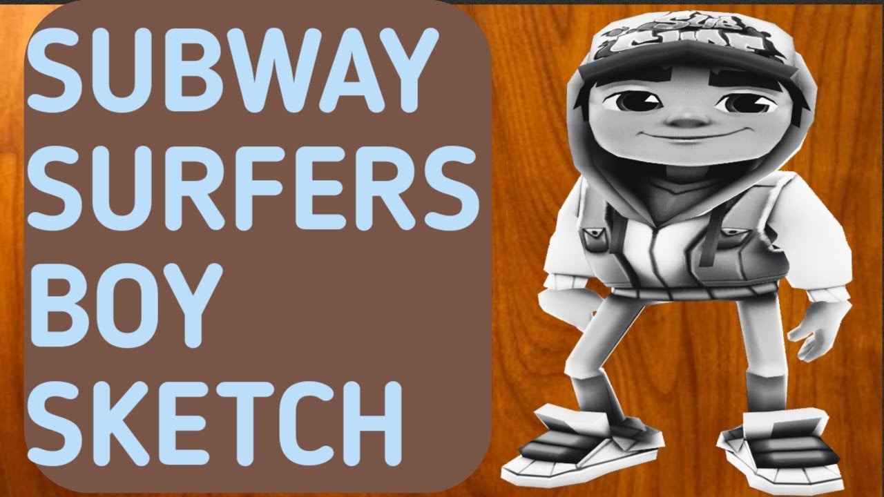 How to draw Subway Surfer boy drawing, sketch | Pencil sketch | Easy ...