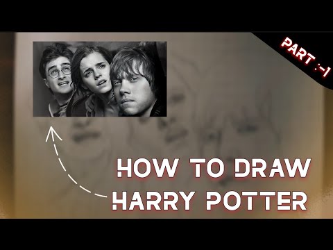 how to draw Harry Potter || outline tutorial || part :-1 - YouTube