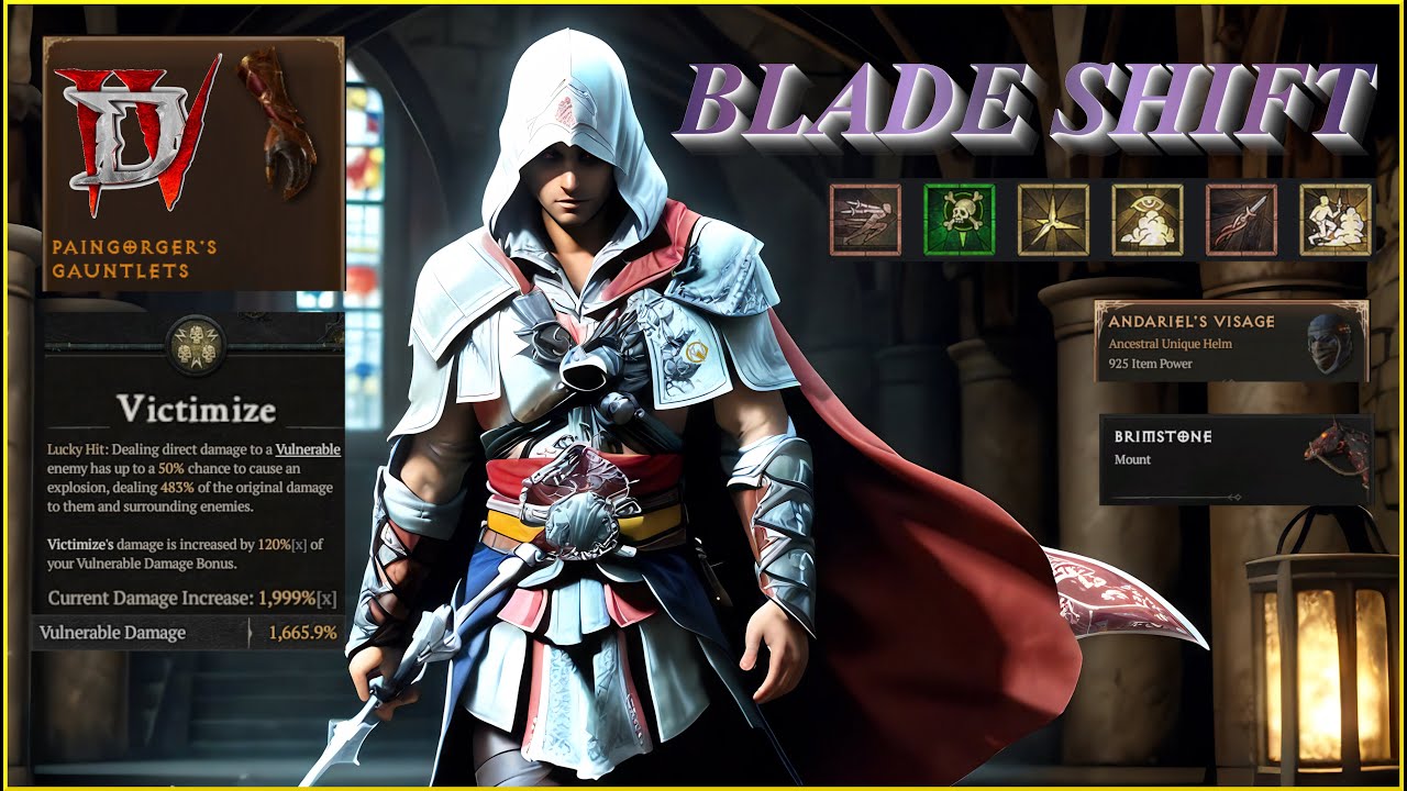 'Ezio' | Diablo 4 Blade Shift Rogue Build Beats all Tormented Bosses ...