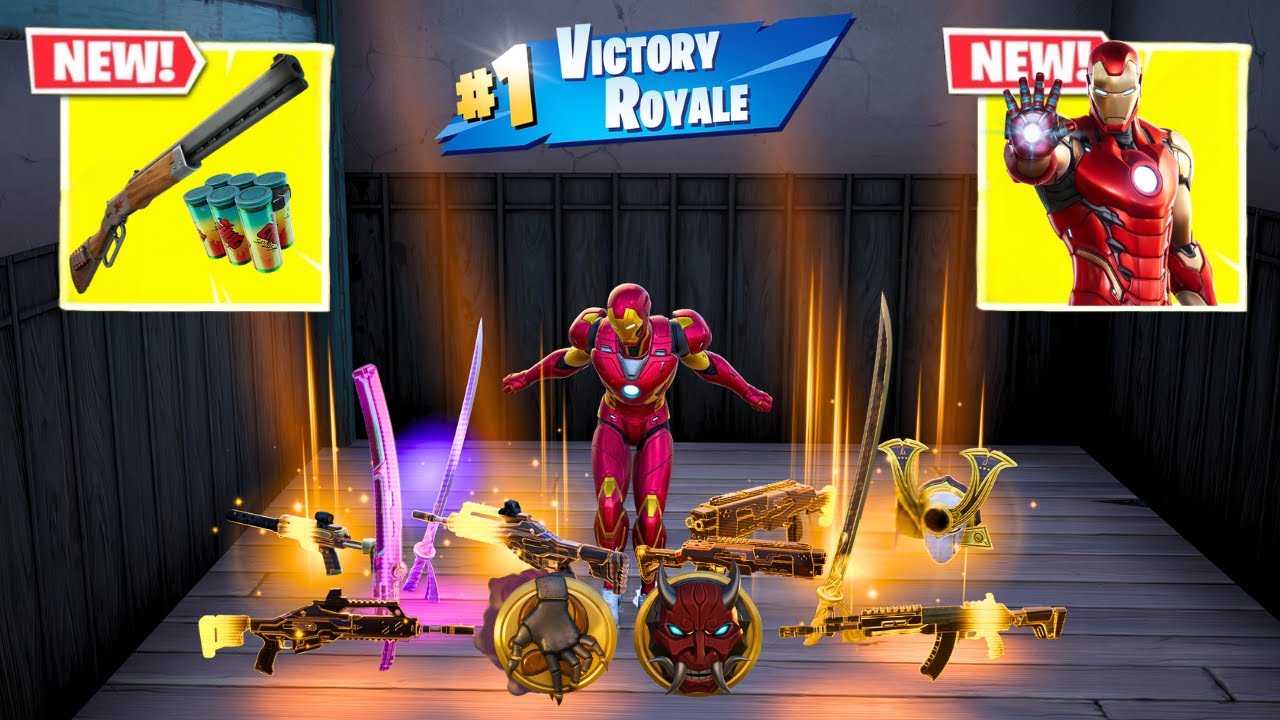 DOOM IRON MAN ALL MYTHIC GUNS IN FORTNITE (NEW! Chapter 6 Season 1 ...