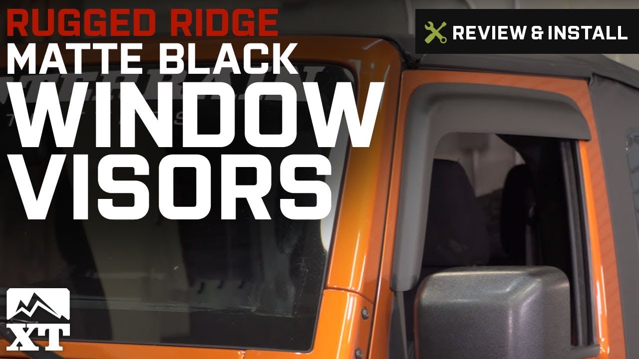 Jeep Wrangler Rugged Ridge Matte Black Window Visors (2007-2017 JK ...