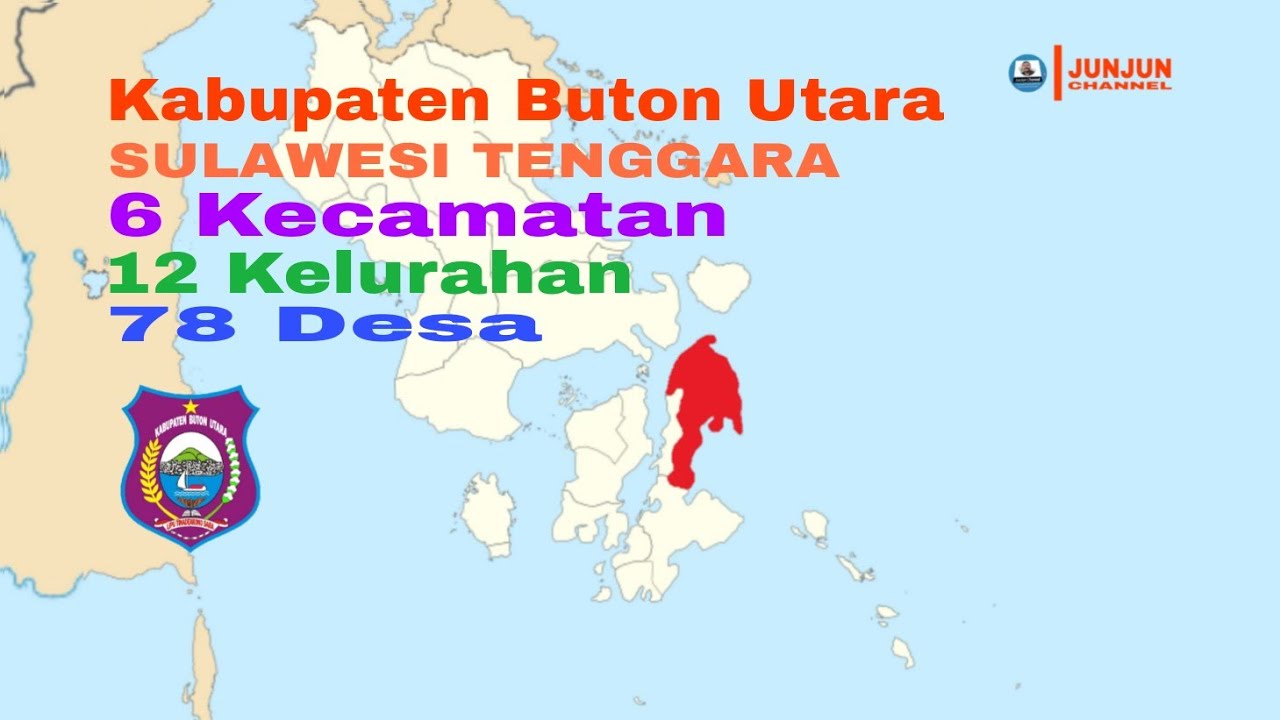 Kabupaten Buton Utara, Sulawesi Tenggara, 6 Kecamatan, 12 Kelurahan, 78 ...