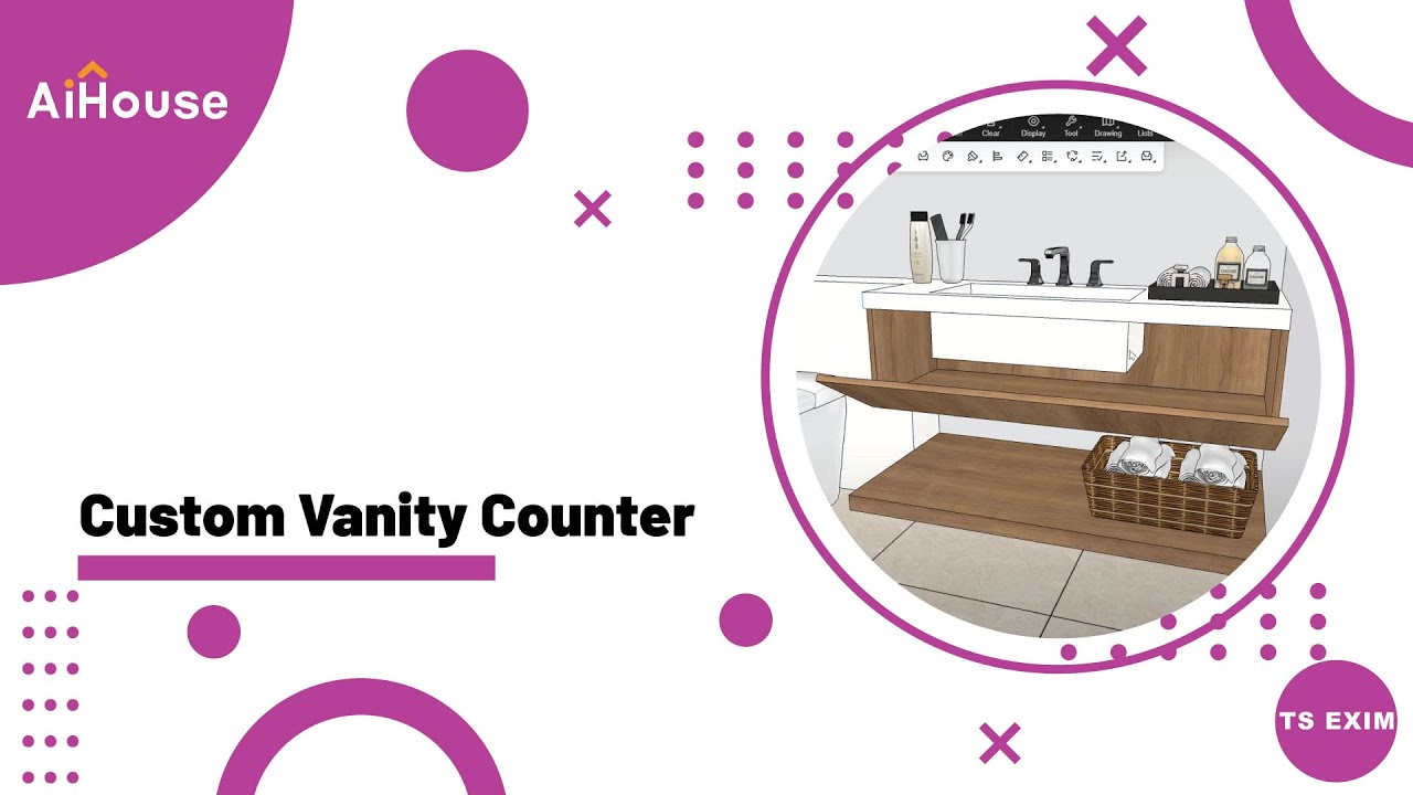 [Free Modeling FAQs] V5 plus - Custom vanity counter - YouTube