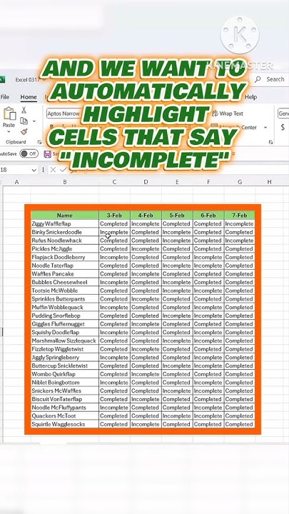 Automatically highlight cells in excel #shorts - YouTube