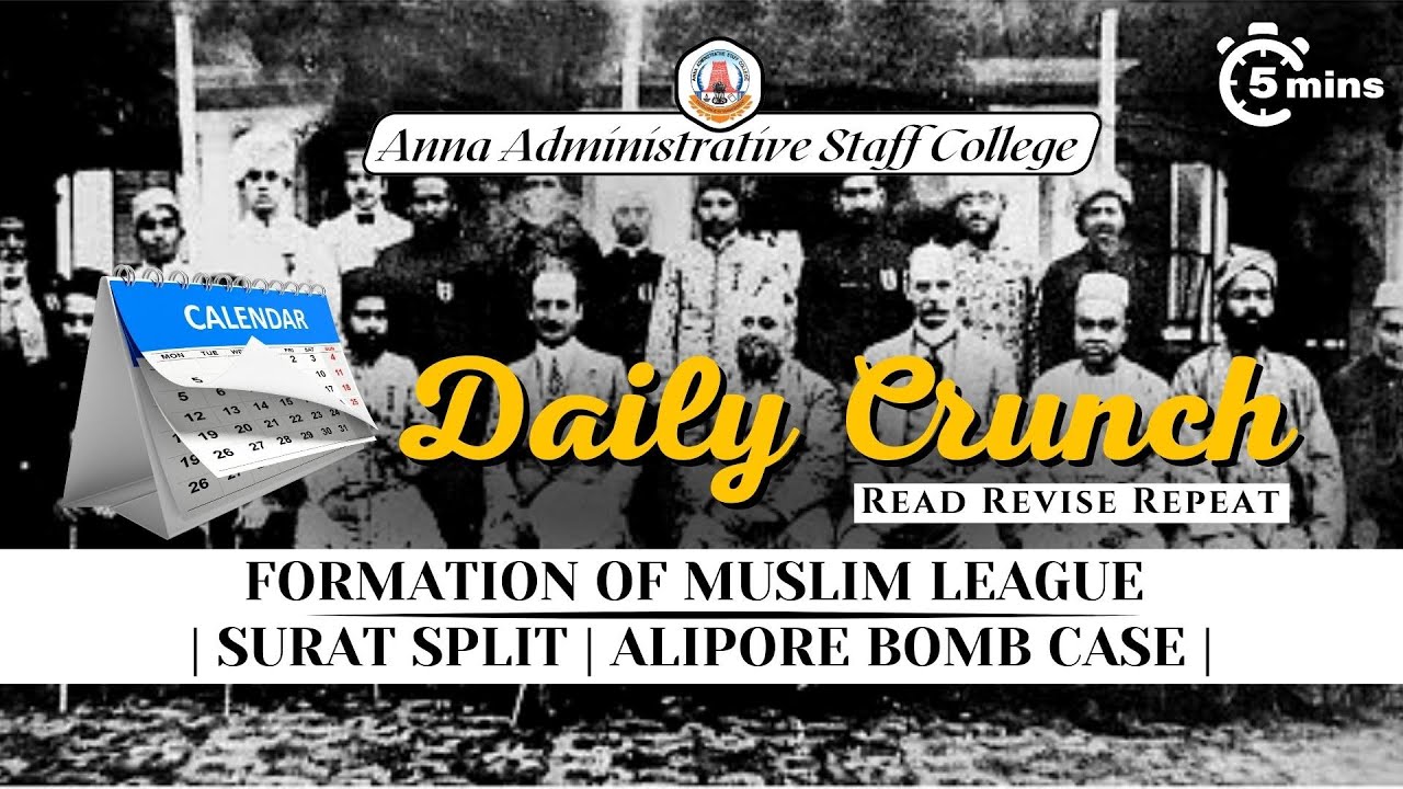 Formation of Muslim League | Surat split | Alipore Bomb case | History ...