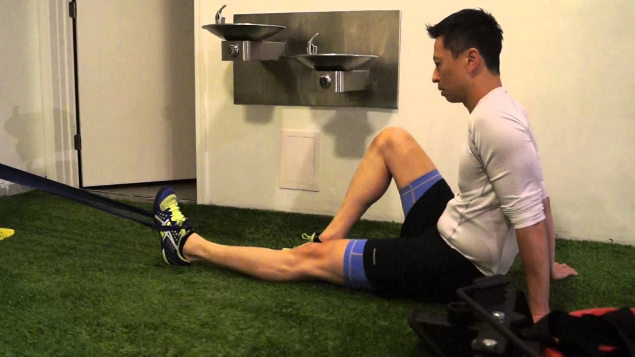 Seated Band Resisted Ankle Dorsiflexion - YouTube