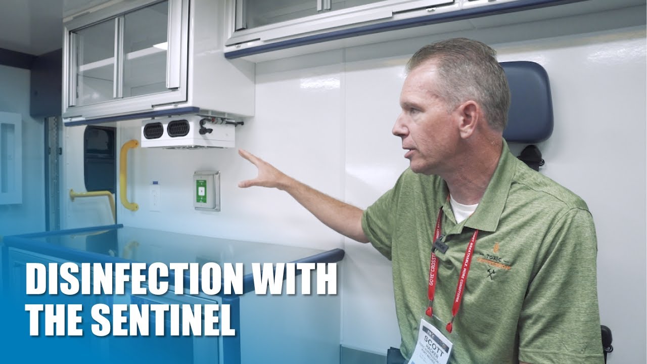 EMS Vehicle Disinfection with The Sentinel purifier - YouTube