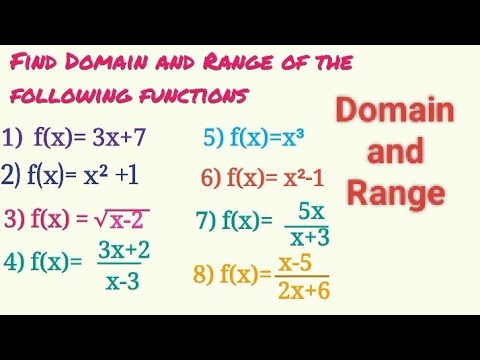 Domain and Range of the functions Part -2, Class 11, Mathematics - YouTube