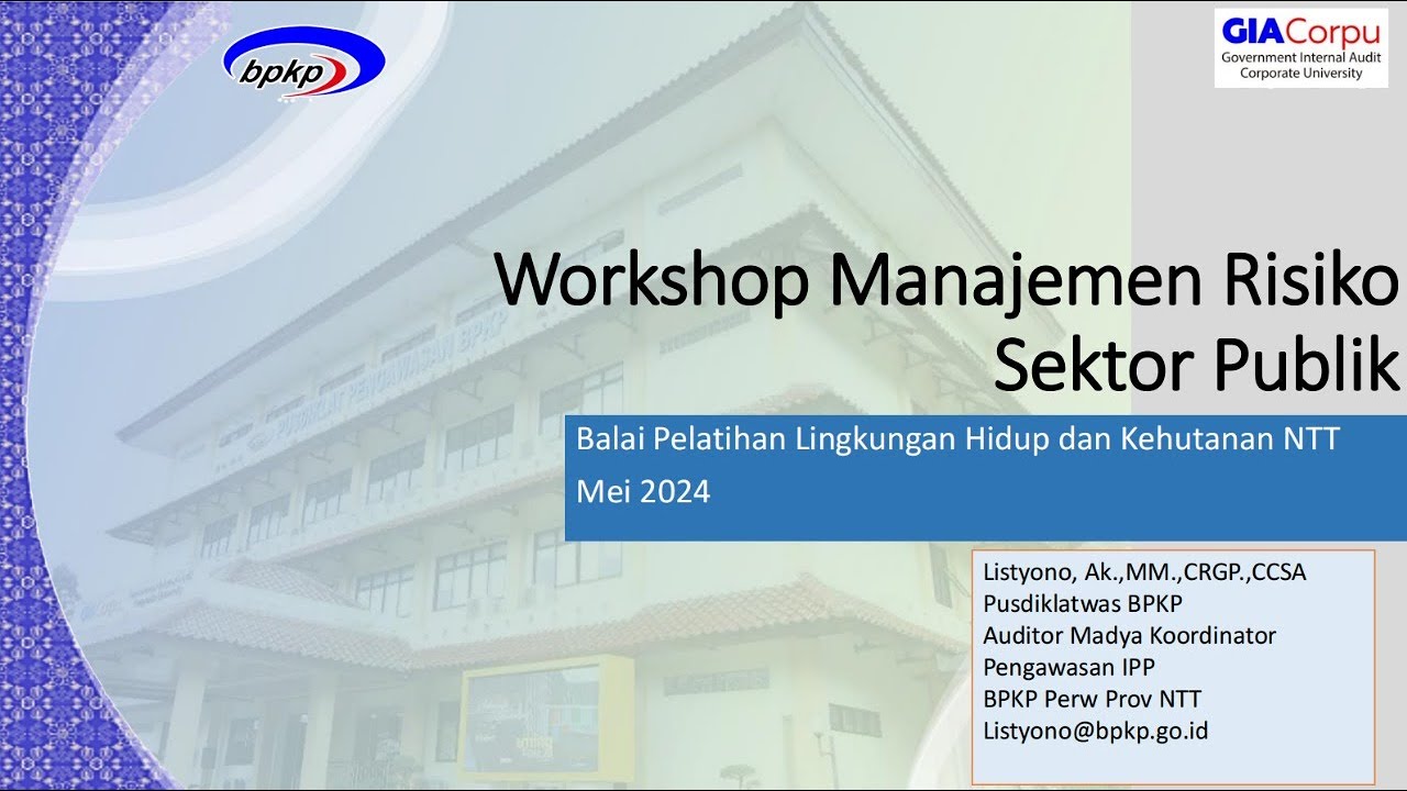 Workshop Manajemen Risiko Sektor Publik - YouTube