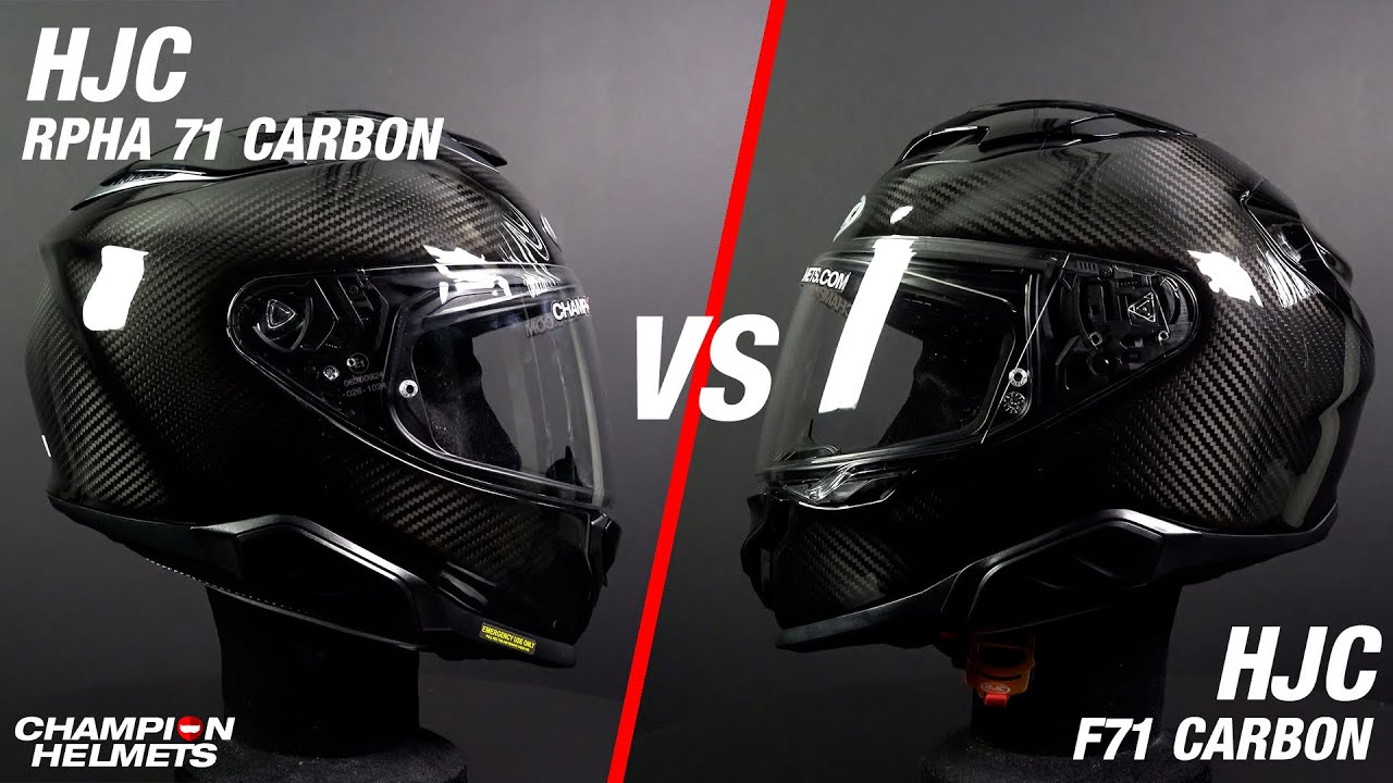 HJC RPHA 71 Carbon Versus HJC F71 Carbon - ChampionHelmets.com - YouTube