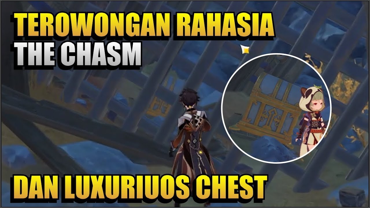 Terowongan Rahasia Chasm + Luxurious Chest | Puzzle Chasm - Genshin ...