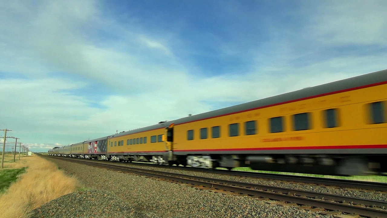 Union Pacific special passenger train near Kimball, Nebraska - YouTube