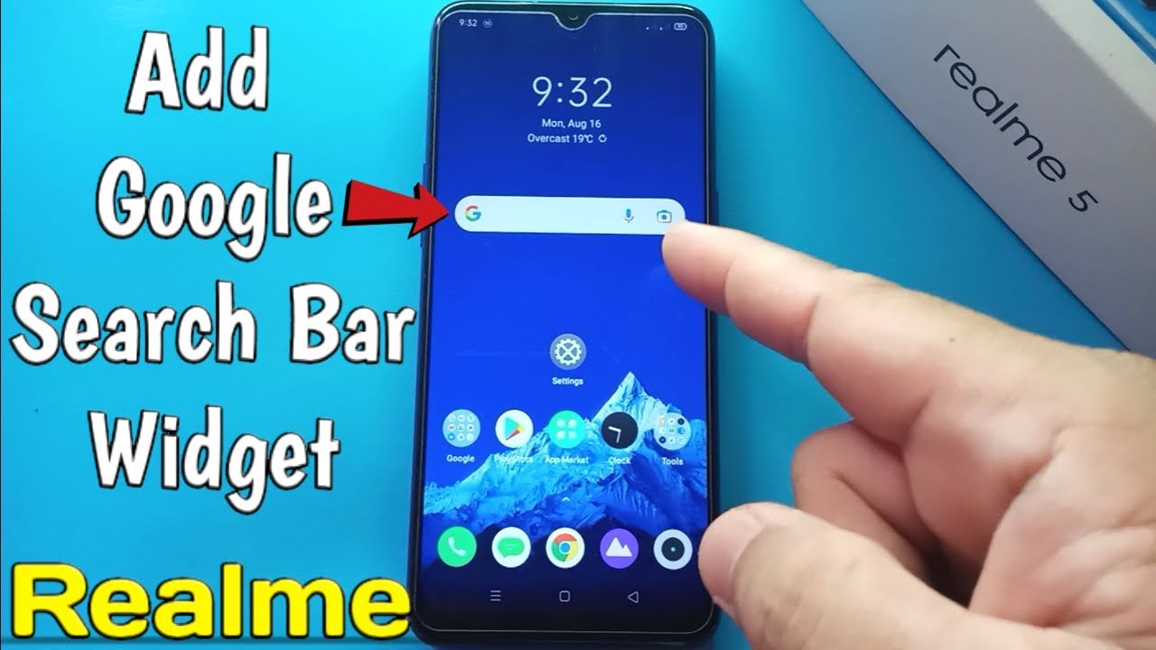 How to Add Google Search Bar Widget in Realme 5 - YouTube