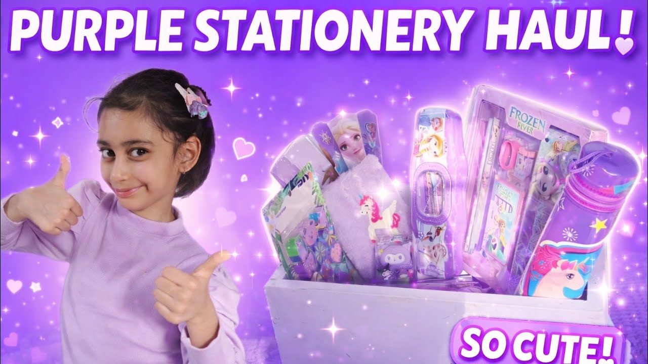 My purple stationery collection 📚🖌️| purple stationery unboxing ...
