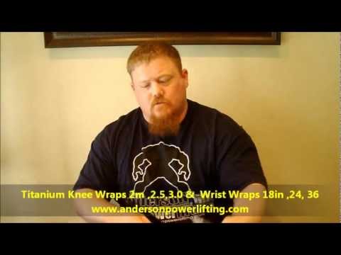 Titan Titanium Knee & Wrist Wraps @ AndersonPowerlifting.com - YouTube