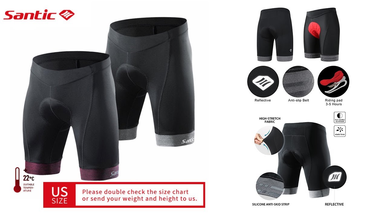 Quần đạp xe Santic bỉm đỏ size Us | Lazada Mall - YouTube