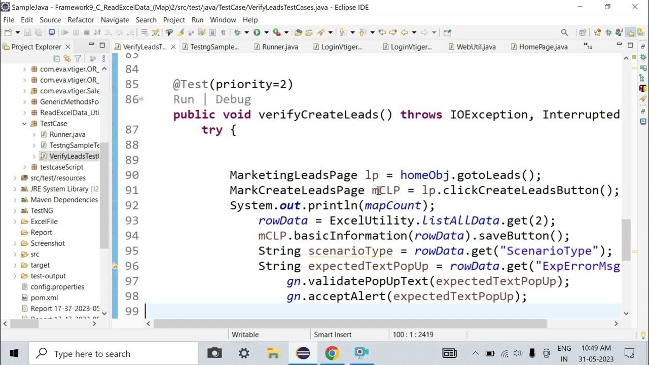 Framework Testng Part 2 Excel Data Reading Testng Youtube