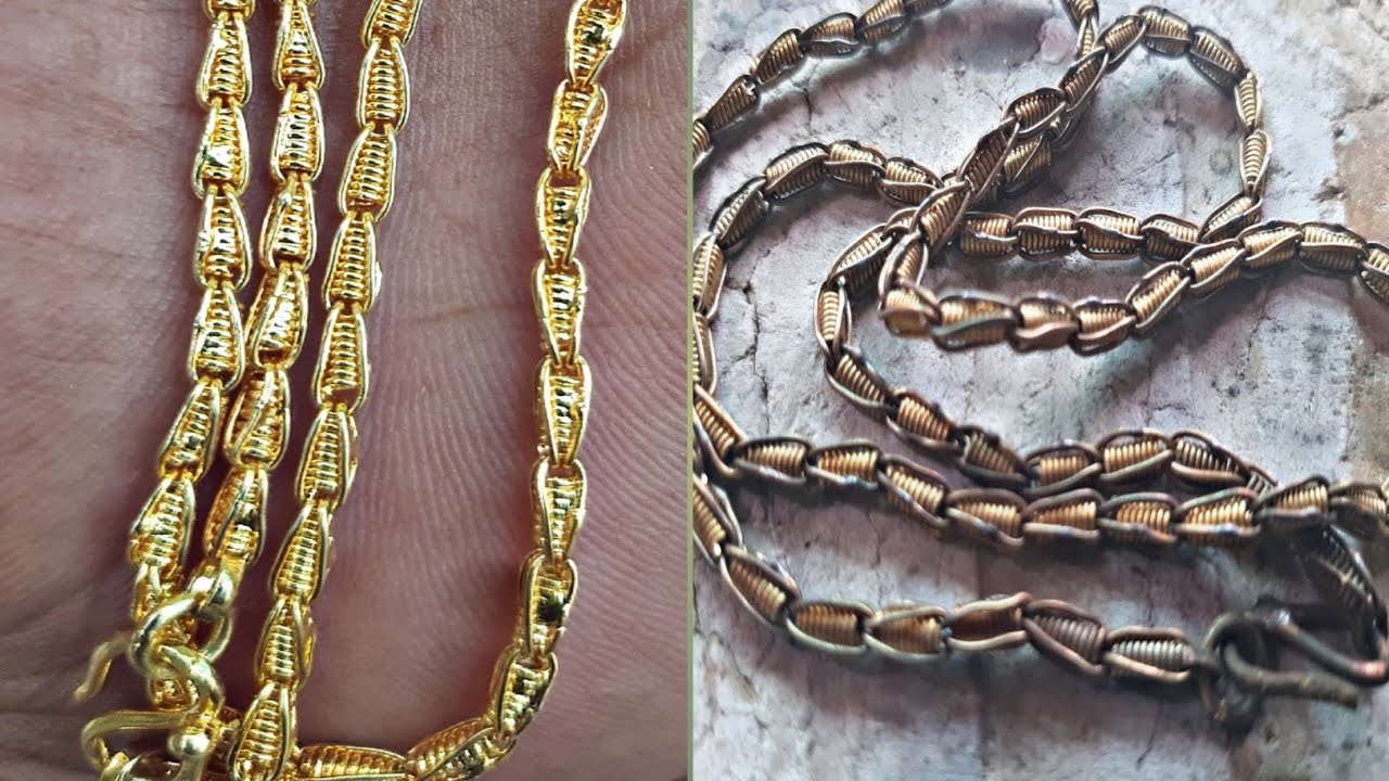 handmade spring chain handmade jewellery coper - YouTube