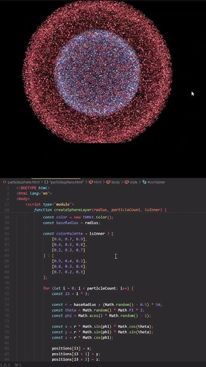 Particle Sphere Html Css Coding Shorts ๐๏ธ Coding Shorts Html Css