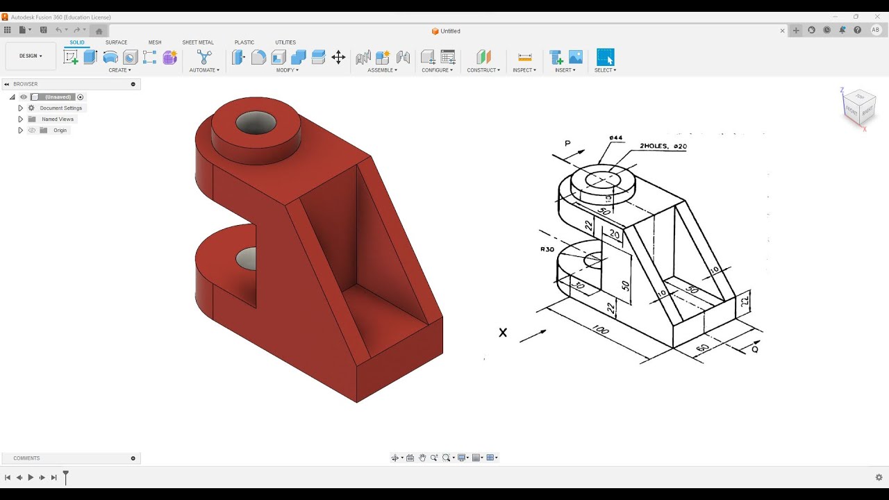 Fusion360 Part Modeling Tutorial-137. #design #3dmodeling #modelingtutorial #engineering# ...