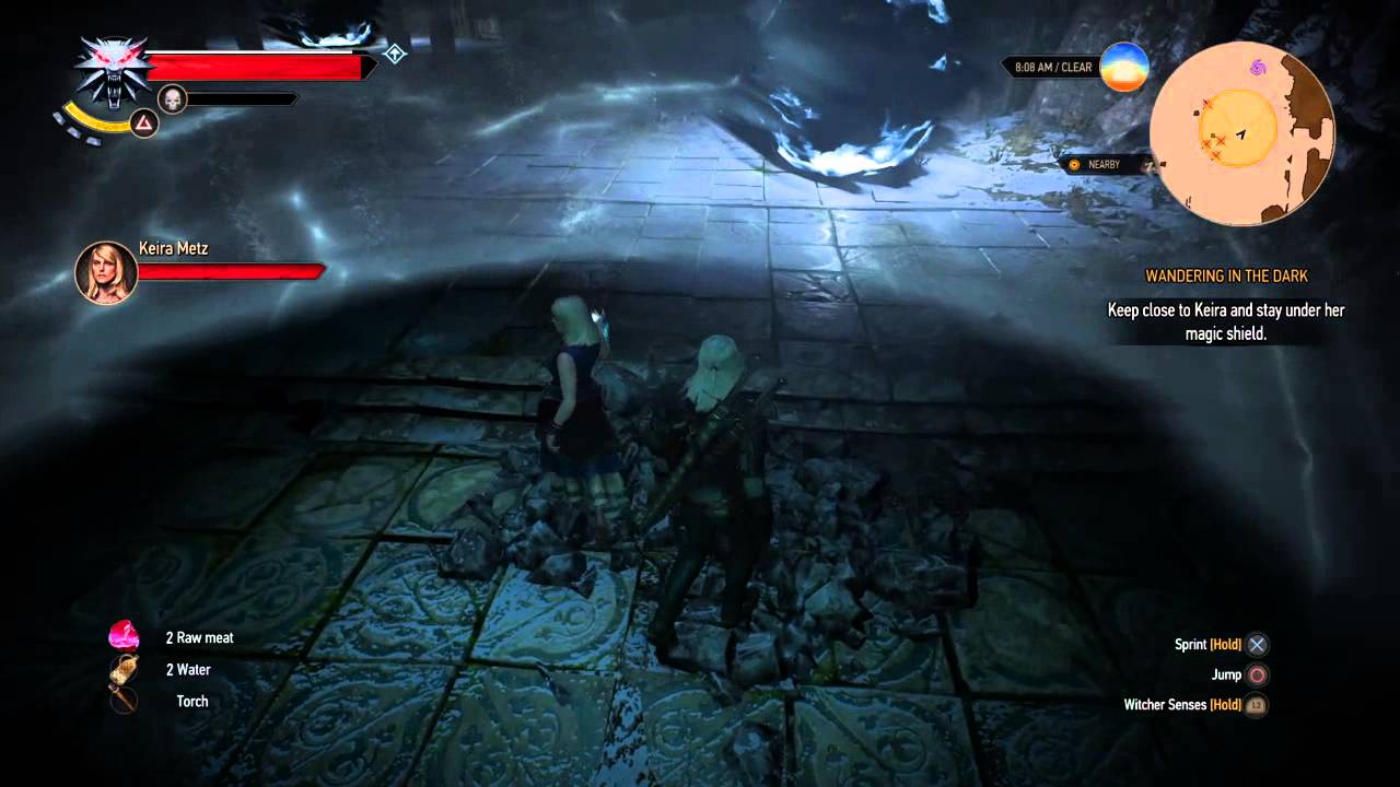 The Witcher 3: Wild Hunt_keep close to keira & stay under her magic ...