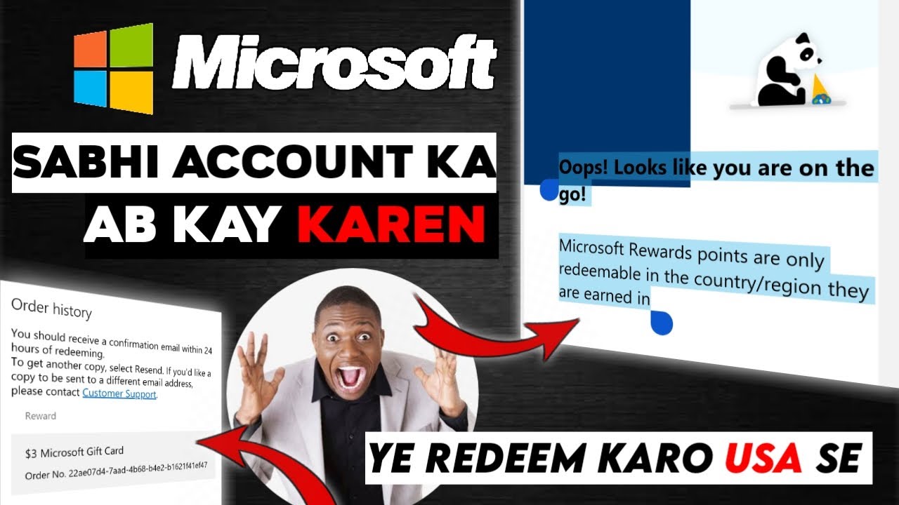 USA Server Se Redeem Karlo 🔥 || Microsoft Rewards Points Redeem Problem ...