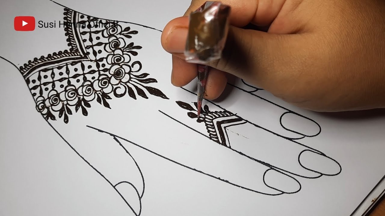 Tutorial Henna Fun Simple Pemula | Henna fun for beginner - YouTube