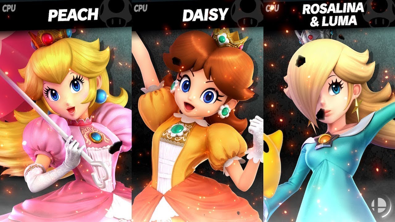 Peach VS Daisy VS Rosalina - Super Smash Bros Ultimate [#12] - CPU ...