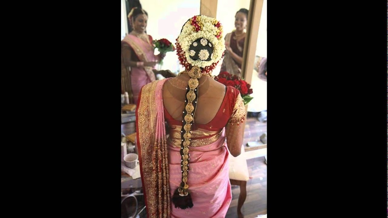 Hair plaited with Madurai Malli that is Jasmine flower - YouTube