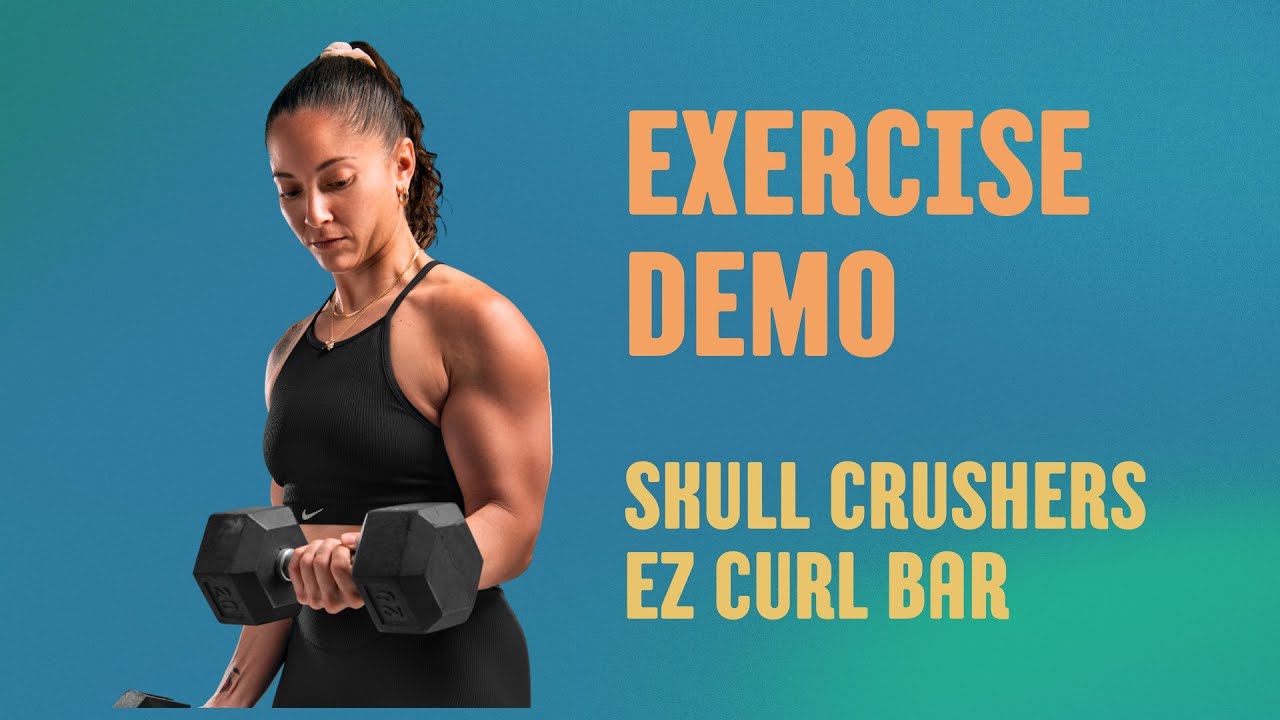 Skull Crushers - EZ Curl Bar - YouTube