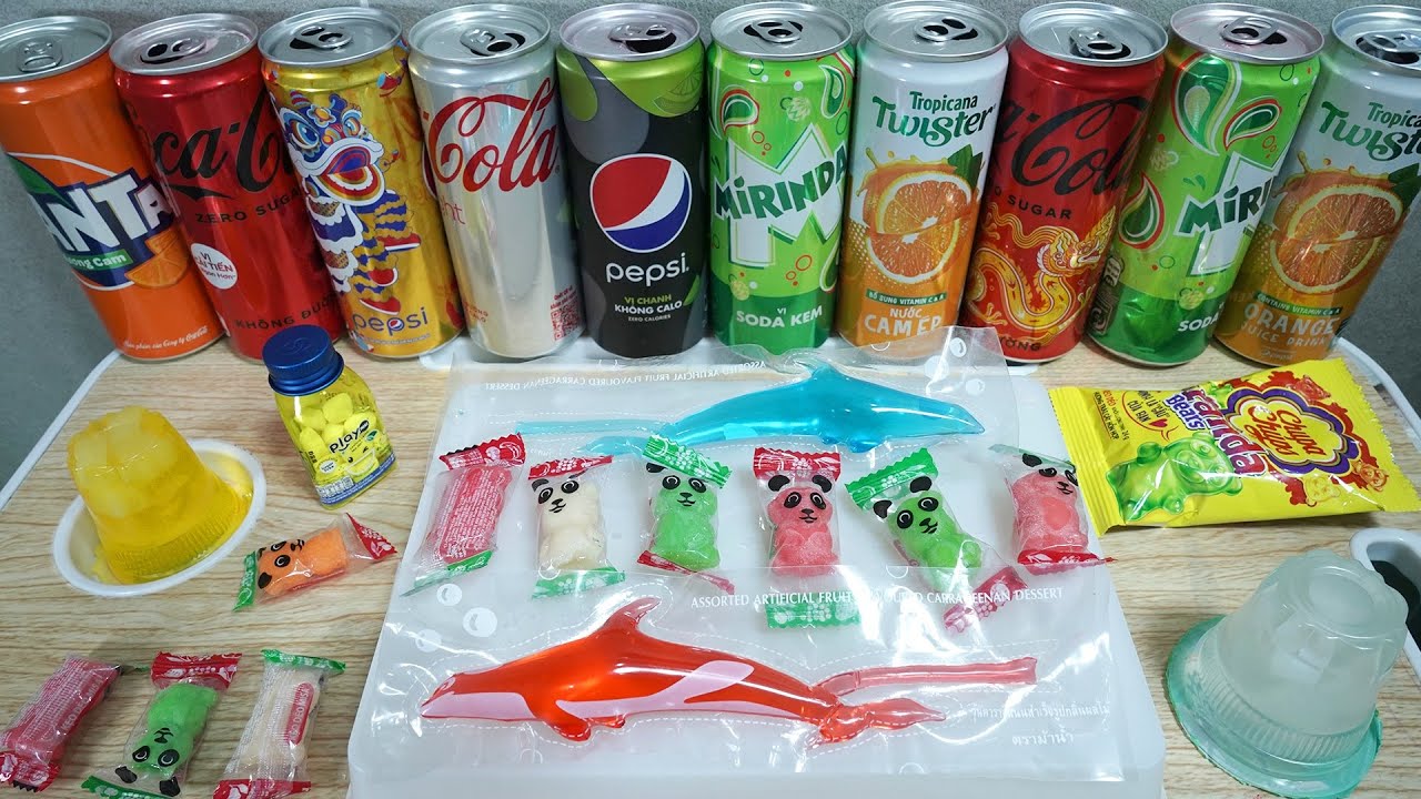 Jelly ASMR: Mixing Jelly with Fanta, Coca Cola, Candy, Satisfying Video [Fun ASMR TECHS] - YouTube