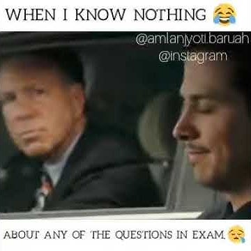 When you know nothing about any of the questions in exam. :'D - YouTube