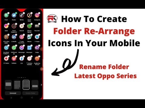 how To Create Folder Re-Arrange Icons In Your Mobile || Amazing Rename ...