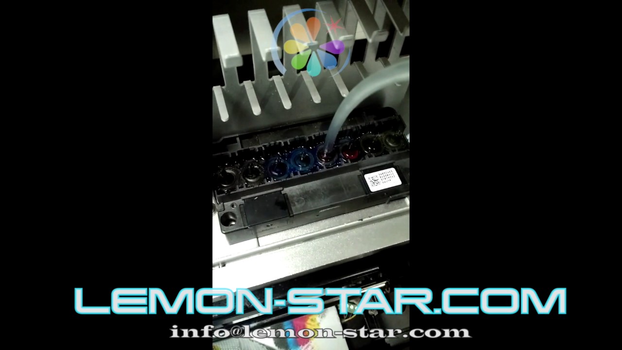EPSON DX5 print head damaged color mixing - YouTube