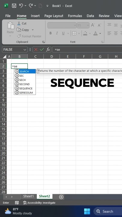 Sequence Excel Education Powerpoint Windows Exceltips Exceltricks Howto Photoshop