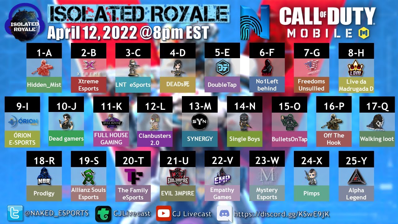 RANKED NA CODM EVENT | ISOLATED ROYALE | CoD Mobile (CoDM) English Live ...