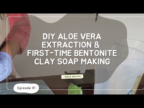 S1 S31 | DIY Aloe Vera Extraction & First-Time Bentonite Clay Soap Making - YouTube