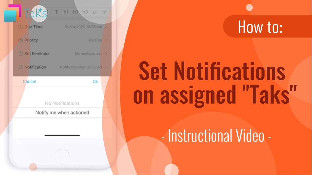 How to Set Tak Notifications - YouTube