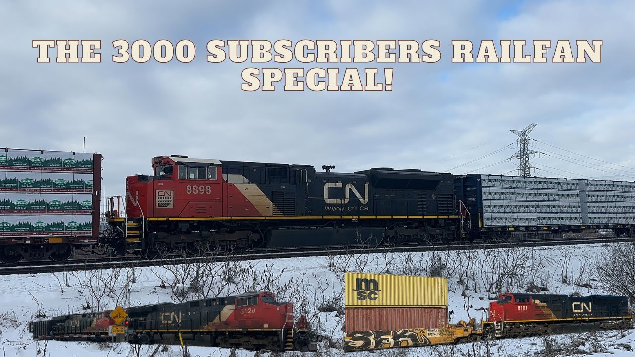 (CN 8101, P5 Horn On CN 3120, and CN 8898) Celebrating 3000 Subscribers ...