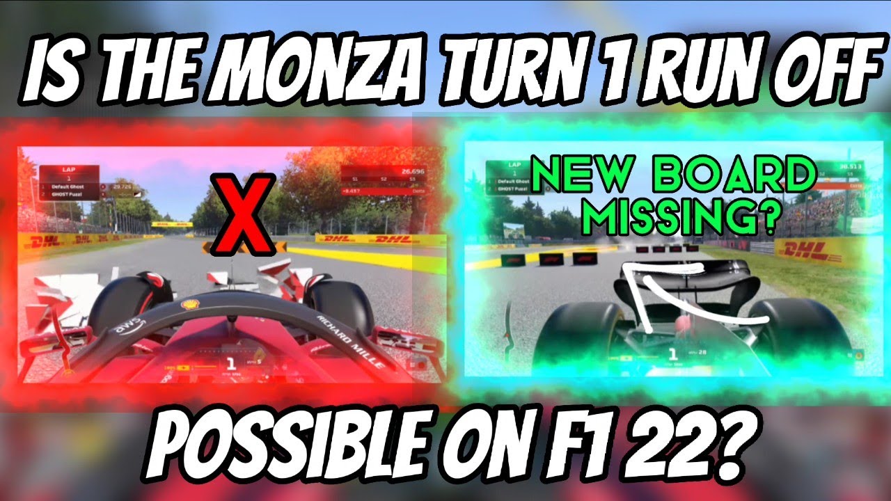 Is the Monza T1 Runoff area POSSIBLE on F1 22?? #f122 - YouTube