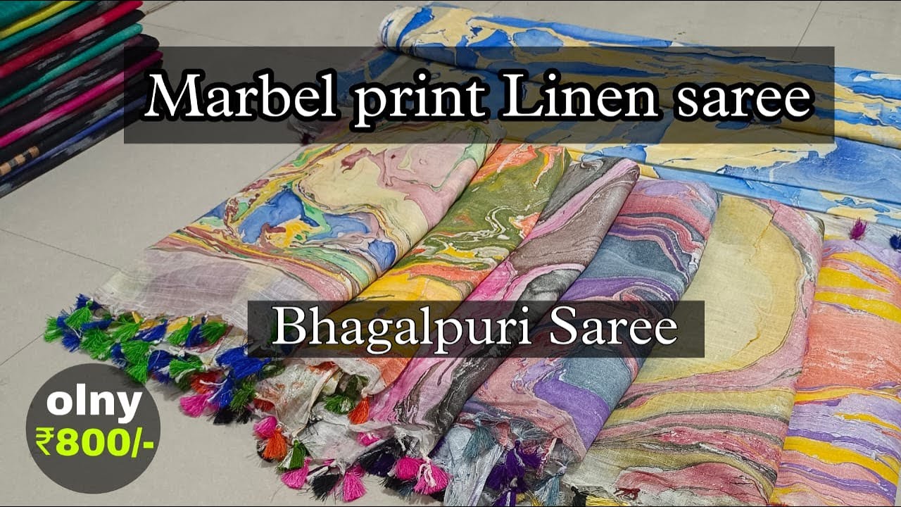 Marbel print Linen saree collection | marbel print saree | #linensarees ...